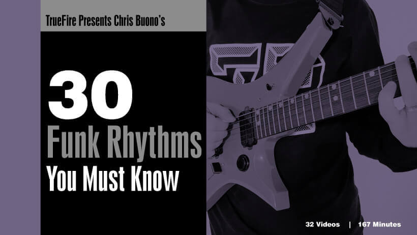 30 Funk Rhythms - Guitar Lessons - Chris Buono